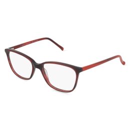 Fielmann BD 406 MOD CL Brille Damen | Fassung: Vollrand, Quadratisch, Rot Havanna