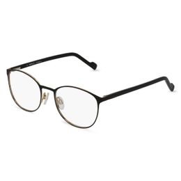 Fielmann 2193 FLEX CL Brille Damen | Fassung: Vollrand, Panto, Schwarz Gold