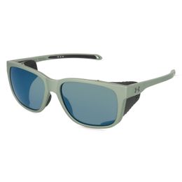 Under Armour UA GLACIAL | Herren-Sonnenbrille | Fassung: Vollrand, Quadratisch, Kunststoff, Gun | Glasfarbe: Gr&uuml;n