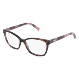 Prada 0PR 15ZV Brille Damen | Fassung: Vollrand, Eckig, Braun Orange