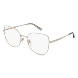 Nina Ricci NRIVNR341 Brille Unisex | Fassung: Vollrand, Butterfly, Silber Gl&auml;nzend