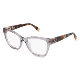 Furla VFU865 Brille Damen | Fassung: Vollrand, Cat Eye, Grau Transparent