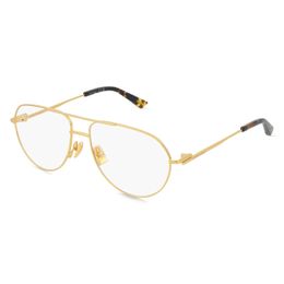 Bottega Veneta BV1302O Brille Unisex | Fassung: Vollrand, Pilot, Gold