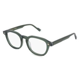 Sting VST548 Brille Herren | Fassung: Vollrand, Rund, Gr&uuml;n Transparent