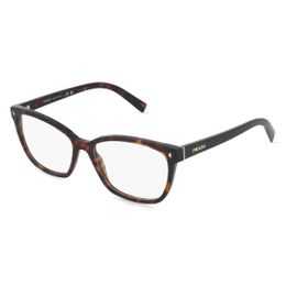 Prada 0PR 15ZV Brille Damen | Fassung: Vollrand, Eckig, Braun Orange