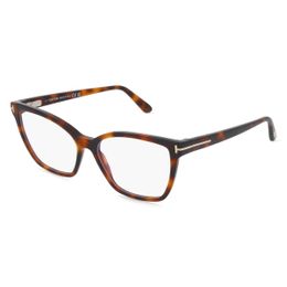Tom Ford FT5812-B Brille Damen | Fassung: Vollrand, Butterfly, Havanna Beige