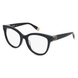 Furla VFU864 Brille Damen | Fassung: Vollrand, Cat Eye, Schwarz Gl&auml;nzend