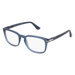 Persol 0PO3382V Brille Unisex | Fassung: Vollrand, Quadratisch, Blau Transparent