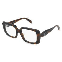 Prada 0PR C09V Brille Damen | Fassung: Vollrand, Quadratisch, Braun Havanna
