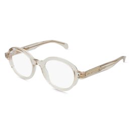 Moncler ME2005 Brille Unisex | Fassung: Vollrand, Rund, Beige Transparent