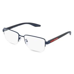 Prada Linea Rossa 0PS 51SV Brille Herren | Fassung: Halbrand, Quadratisch, Blau Matt