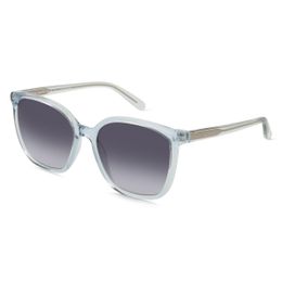 Fielmann LD 054 SUN FA HELENA | Damen-Sonnenbrille | Fassung: Vollrand, Quadratisch, Acetat Spritzguss, Blau Gr&uuml;n | Glasfarbe: Blaugrau Verlaufend