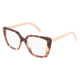 Prada PR16ZV Brille Damen | Fassung: Vollrand, Quadratisch, Beige Gr&uuml;n