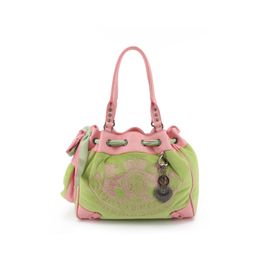 Tragetasche Juicy Couture "DAYDREAMER CLASSIC CREST LARGE DOUBLE HANDLE BAG.. Damen", Damen, Gr. B/H/T: 13cm x 29cm onesize, pistachio gr&uuml;n, Baumwolle, Polyurethan, Taschen, Tragetasche Damen, Shopper, Einkaufstasche, Fashion, Lifestyle, Sale
