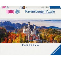 Puzzle Ravensburger "Panorama, Schloss in Bayern", bunt, Puzzles, KinderB:70cm H:50cm, Pappe, Made in Germany, B:70cm H:50cm