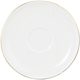 Untertasse Seltmann Weiden "Amina", wei&szlig;, gold, H:1,9cm &Oslash;:16cm, Porzellan, Speiseteller, Kombinierbare Untertasse f&uuml;r: Kaffeetasse, Teetasse 0,22 l, Becher