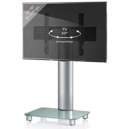 Wohnzimmertisch Vcm "TV Standfu&szlig; Glas Fernseh Rollen St&auml;nder Fu&szlig; Tosal", gr&uuml;n (mattglas), B:60cm T:44cm, Sideboards, TVRack