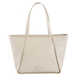 Shopper "Vera", Damen, Gr. B/H/T: 27cm x 48cm x 11cm, creme, Polyester, MARC O'POLO ACCESSORIES, unifarben, Taschen Shopper, gro&szlig;e Einkaufstasche, Umh&auml;ngetasche mit Rei&szlig;verschluss