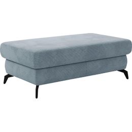 Sit & More Polsterhocker SIT & MORE "Bolero", blau (blaugrau), B:121cm H:45cm T:67cm, 100% Polyester, Hocker, Polsterhocker