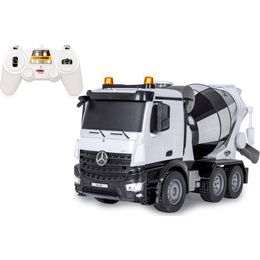RC-Auto Jamara "Fahrmischer Mercedes-Benz Arocs Liebherr 1:20 2,4GHz", wei&szlig;, Fernlenkfahrzeuge, KinderB:16cm H:20cm T:42,6cm, mit LED Licht, B:16cm H:20cm T:42,6cm