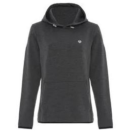 Kapuzenpullover MOROTAI "MOROTAI Damen MOROTAI Sakura Travel Hoodie", Damen, Gr. S, dunkelgrau, 50% Polyester, 40% Modal, 10% Elasthan, mehrfarbig, slim fit, ohne Ausschnitt, Pullover Kapuzenpullover