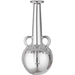 Tischvase Gilde "Gesichts-Halsvase Viso, mit Henkel, H&ouml;he ca. 38 cm", silber (silberfarben), H:38cm &Oslash;:17,5cm, Keramik, Vasen, aus Keramik, wasserdicht