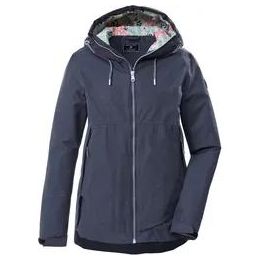 Funktionsjacke Killtec "KOS 62 WMN JCKT", Damen, Gr. 44, nachtblau, Obermaterial: 100% Polyester;Futter: 100% Polyester, Jacken Funktionsjacke, Leichte, wasserdichte Damenjacke mit verstellbarer Kapuze
