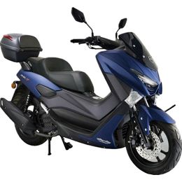 Motorroller Gt Union "MaxT 125", schwarz (blau metallic matt, schwarz), Motorroller, mit Topcase, 99 km/h, Wassergek&uuml;hlter Motor, B:78cm H:113cm L:195cm