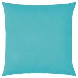 Dekokissen Pad "Leda", turquoise, unifarben, B:50cm L:50cm, Baumwolle, Dekokissen_Sitzkissen_Kissenh&uuml;llen, 100% Baumwolle