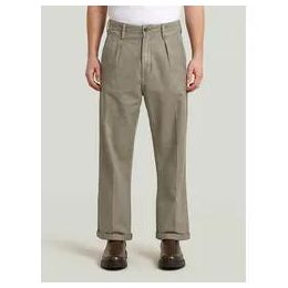 G-Star Raw Chinohose G-STAR "Pleated Chino Relaxed", Herren, Gr. 35, L&auml;nge 36, turf gd, Obermaterial: 70% Baumwolle, 30% Baumwolle, Hosen Chinohose