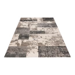 Teppich Obsession "My Canyon 971", grau, B:80cm H:20mm L:150cm, Polypropylen, Teppiche, Teppich, modernes Patchwork Design, weiche Qualit&auml;t, Wohnzimmer