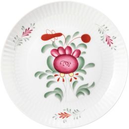 Brotteller Seltmann Weiden "Amina Ostfriesenrose", rot, wei&szlig;, gr&uuml;n, H:1,8cm &Oslash;:16,3cm, Porzellan, Speiseteller, Teller, kleiner Teller, Kuchenteller mit Relief