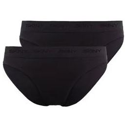 Slip Skiny "Slip 2er Pack", Damen, Gr. 40, schwarz, Obermaterial: 100% Baumwolle CO., Unterhosen Slip