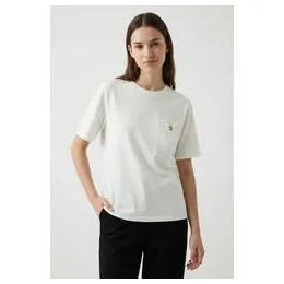 V&eacute;ro Moda T-Shirt VERO MODA "VMULLA CATY SS TOP JRS GA", Damen, Gr. S, snow wei&szlig;, Jersey, Obermaterial: 100% Baumwolle, unifarben, regular fit normal, Rundhals, Shirts T-Shirt, mit Dreieckstasche
