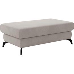 Sit & More Polsterhocker SIT & MORE "Bolero", grau (elephant), B:121cm H:45cm T:67cm, 100% Polyester, Hocker, Polsterhocker