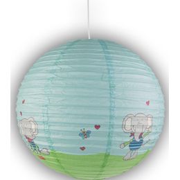 Niermann H&auml;ngeleuchte "Papier-Pendelleuchte Lolo Lombardo", blau, 1, &Oslash; 40cm H: 40cm, 1 Stk., Leuchten, Kinderzimmer, Kinderlampe, Kinderlampe