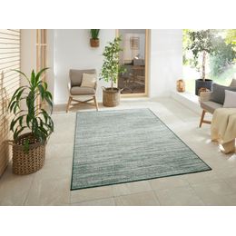 Teppich ELLE DECORATION "M&egrave;lange Wendeteppich", gr&uuml;n, B:80cm H:5mm L:150cm, Polypropylen, Teppiche, Teppich, Flachgewebe, In-& Outdoor, Modern, beidseitig, Balkon, Wohnzimmer