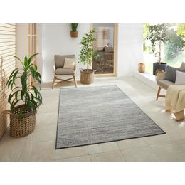 Teppich ELLE DECORATION "M&egrave;lange Wendeteppich", silber (silberfarben), B:120cm H:5mm L:170cm, Polypropylen, Teppiche, Teppich, Flachgewebe, In-& Outdoor, Modern, beidseitig, Balkon, Wohnzimmer