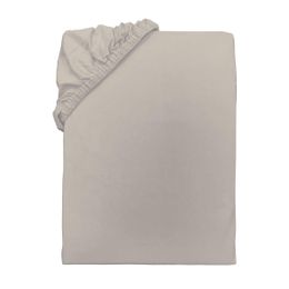 Spannbettlaken Tom Tailor HOME, beige (sunny sand), L:200cm, Jersey, Obermaterial: 100% Baumwolle, Bettlaken, Spannbettlaken