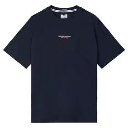 T-Shirt Weekend Offender "MILLERGROVE WO PRINT TEE Herren", Damen, Gr. XL, navy, coral, Jersey, 100% Baumwolle, normal normal, Rundhals, Shirts T-Shirt, T-Shirt Herren, leichtes Kurzarmshirt, Sporttrikot, Outdoor, Sale