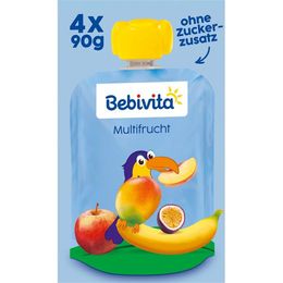 Quetschie Kinderspass Multifrucht ab 1 Jahr (4x90 g) Bebivita