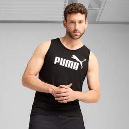 Tanktop Puma "ESS NO. 1 LOGO TANK", Herren, Gr. L, schwarz (Puma schwarz), Jersey, Obermaterial: 100% Baumwolle, bedruckt, regular fit normal, Rundhals, Tops Tanktop, Regular Fit, &auml;rmellos, mit Rundhalsausschnitt, mit Gummiprint