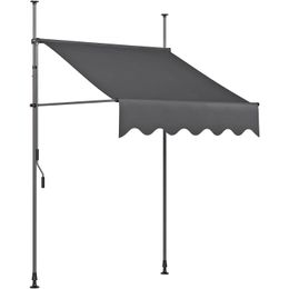 Garden Pleasure Klemmmarkise mit Volant 200 x 120 cm