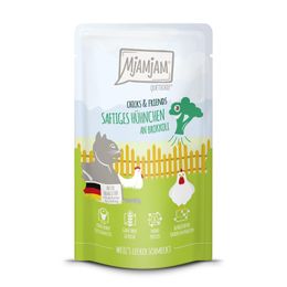 MjAMjAM Katzenfutter 'Chicks & Friends Quetschie' H&uuml;hnchen und Brokkoli 125 g