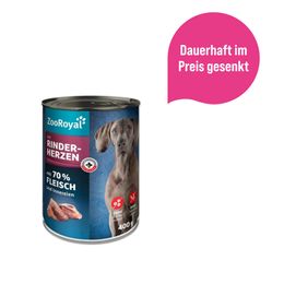 ZooRoyal Hunde-Nassfutter Rinderherzen 400 g