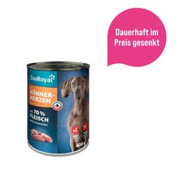 ZooRoyal Hunde-Nassfutter mit H&uuml;hnerherzen 400 g
