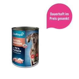 ZooRoyal Hunde-Nassfutter mit Entenherzen 400 g