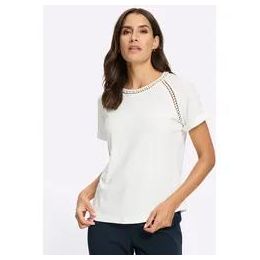 Rundhalsshirt Inspirationen "Rundhals-Shirt", Damen, Gr. 52, ecru, 100% Baumwolle, unifarben, Rundhals, Shirts Rundhalsshirt