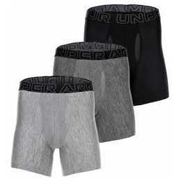 Boxershorts Under Armour "Boxershort UA PERFORMANCE TECH - SOLID 6 IN 3PK 3er Pack", Herren, Gr. 3XL, bunt (schwarz, grau), Obermaterial: 90% Polyester Pol. recyc.. 10% Elasthan EL., Unterhosen
