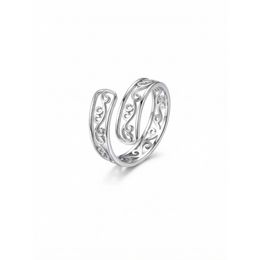 Nemomatheo Ring 'Arabesque &ndash; Offener Ring mit Rankenmuster' Damen Gr&ouml;&szlig;e 50/60 silber
